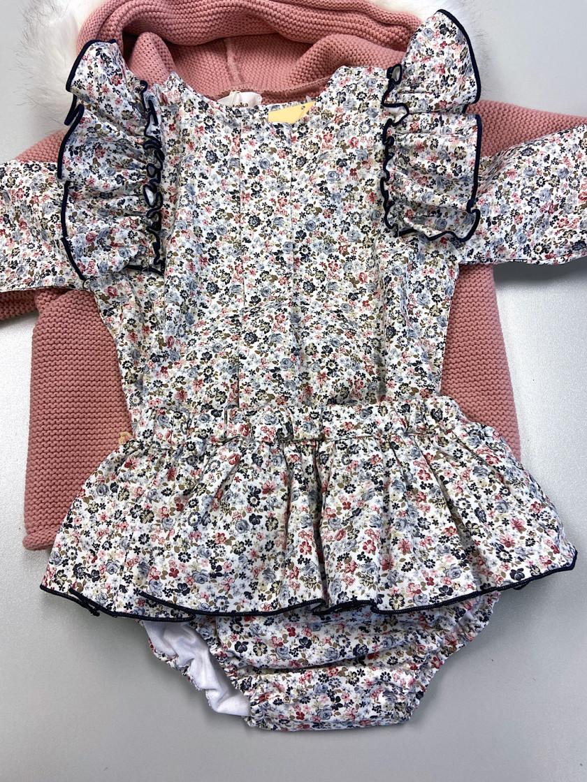 Blusa Flor Guinda Baby Coty. Colección Telmo Talla de Ropa 2A