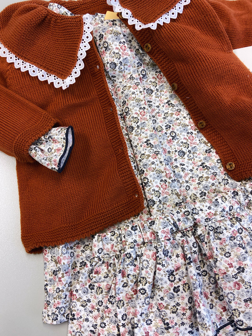 Blusa Flor Guinda Baby Coty. Colección Telmo Talla de Ropa 2A